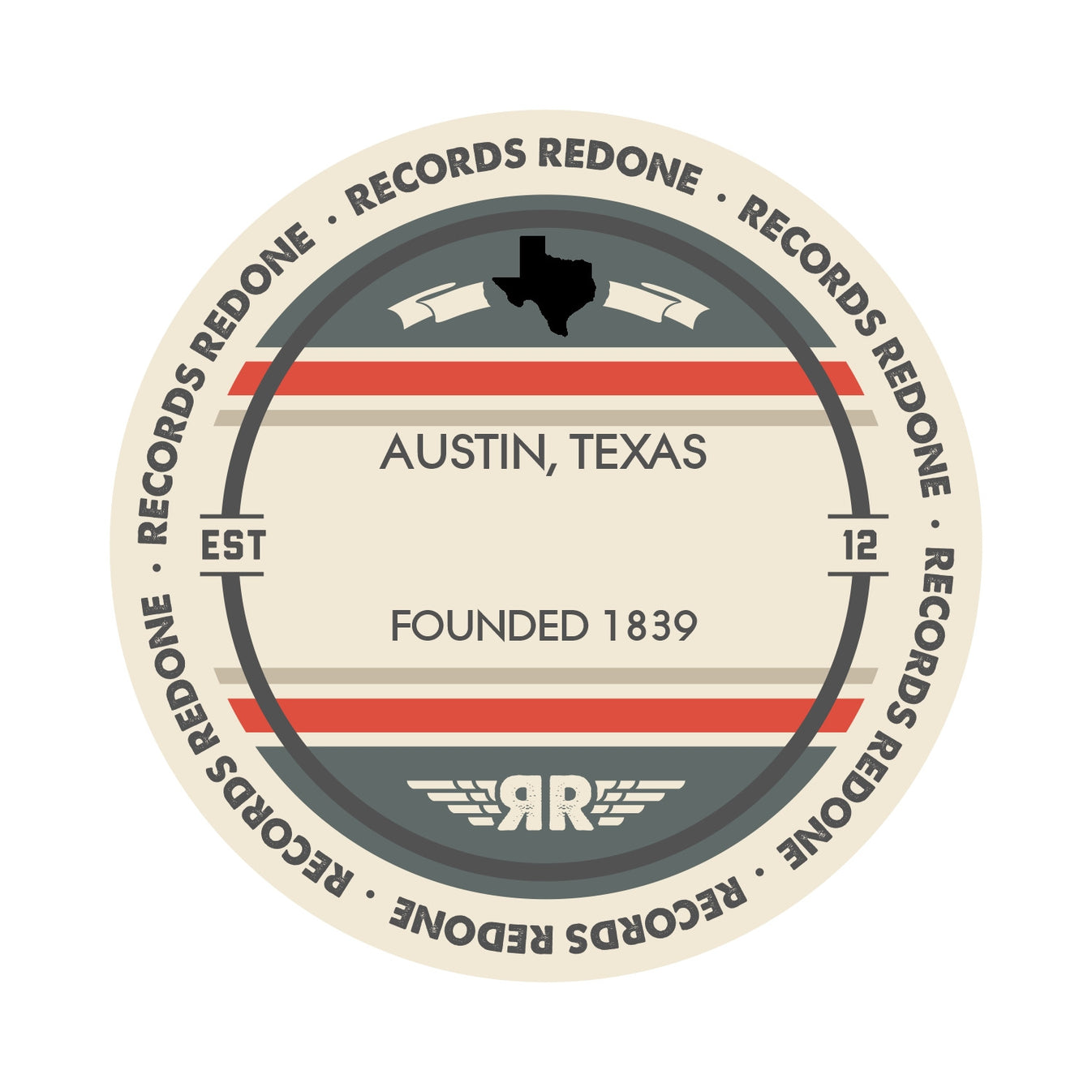 Austin Skyline Record Art | Upcycled Vinyl Wall Décor – Records Redone